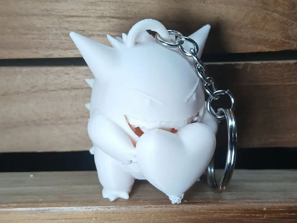 Gengar with Heart Keychain – Valentine’s Day - Free 3D Print Model ...