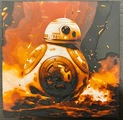 BB8 Droid - Star Wars - Hueforge by Protoprints - MakerWorld
