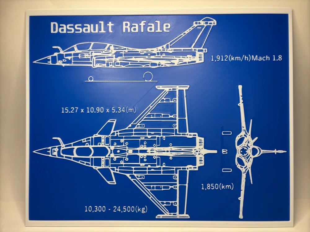 Dassault Rafale - Blueprint - Technical Drawing Remixed by ...