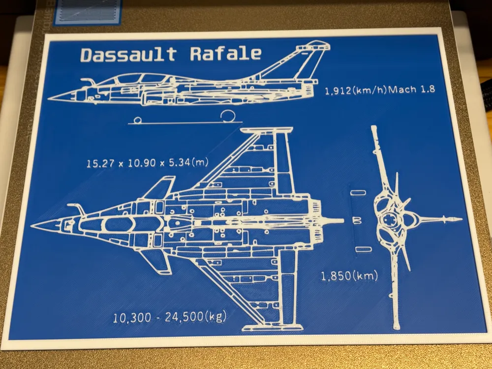 Dassault Rafale - Blueprint - Technical Drawing Remixed by ...