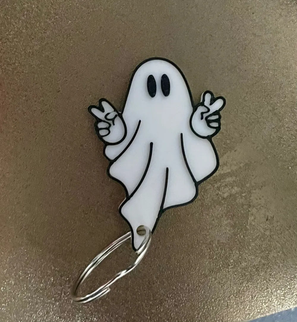 Peace ghost keychain by miham_3d - MakerWorld