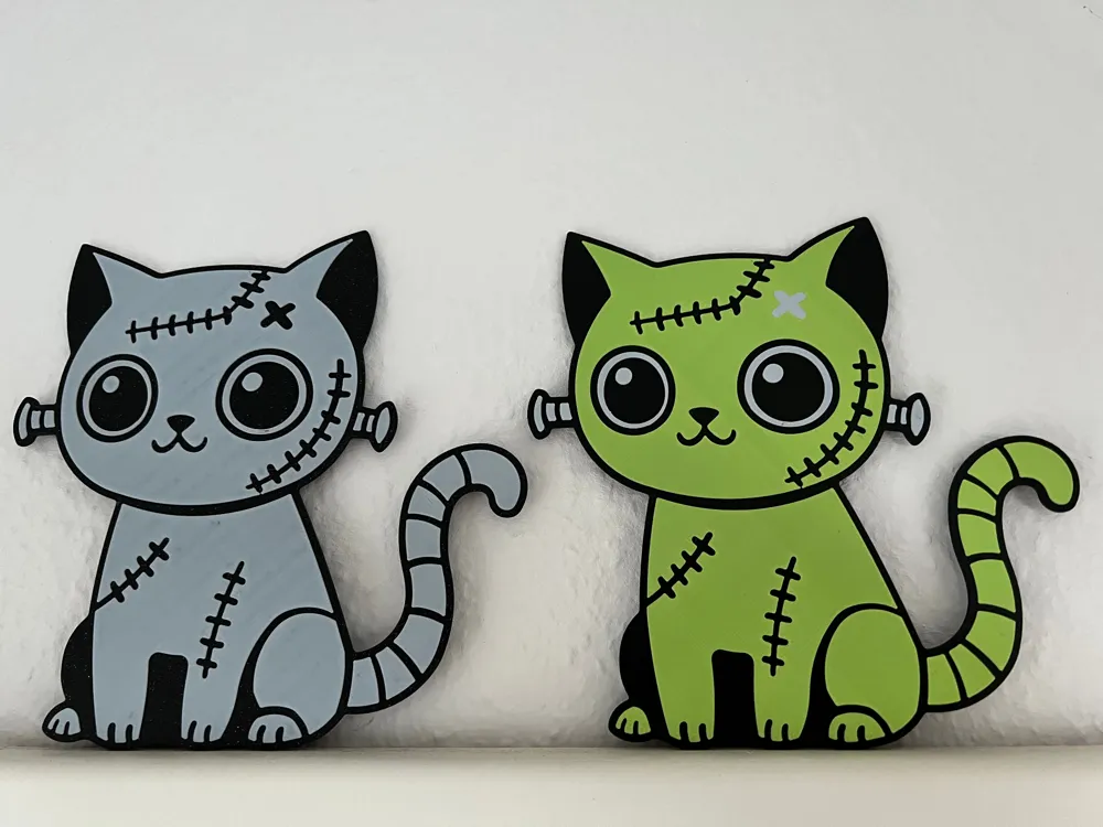 Frankenstein Cat Decor by cwurm - MakerWorld