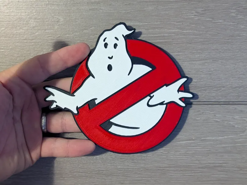Ghostbusters logo sign plaque 2-sizes - Free 3D Print Model - MakerWorld