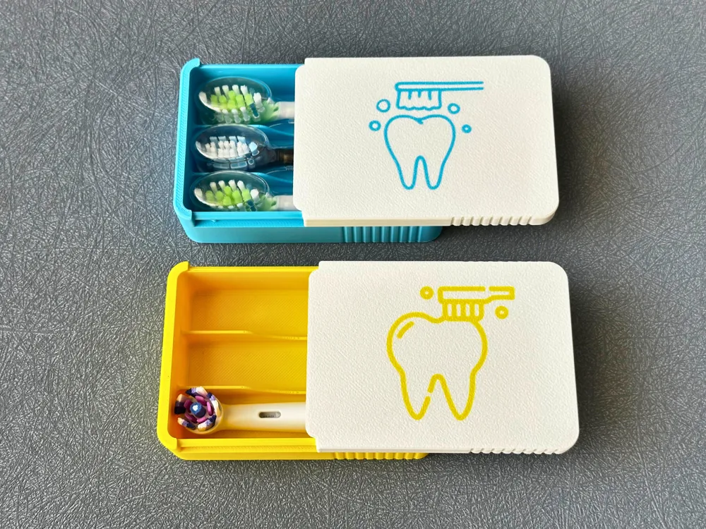 Toothbrush Head Storage Case – Philips & Oral-B - Free 3D Print Model ...