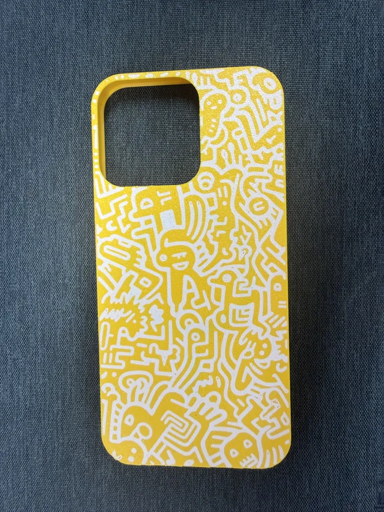 iPhone 16 Pro MAX Doodle Design Case - Free 3D Print Model - MakerWorld
