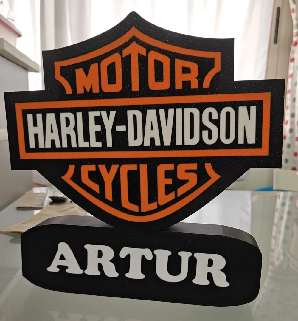 Harley Davidson Custom Name - Free 3D Print Model - MakerWorld