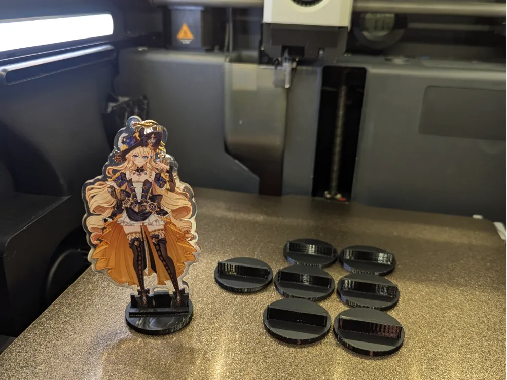 Acrylic keychain stand (stand only) - Free 3D Print Model - MakerWorld