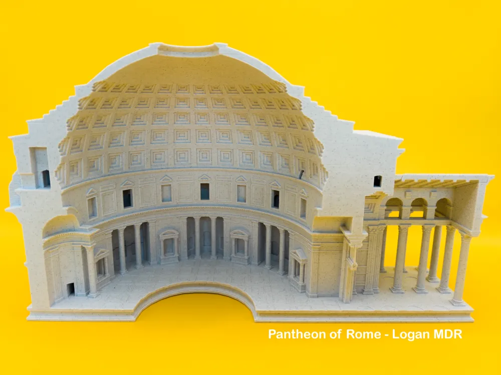 Pantheon Revealed: Architectural Cross-Section - Free 3D Print Model ...