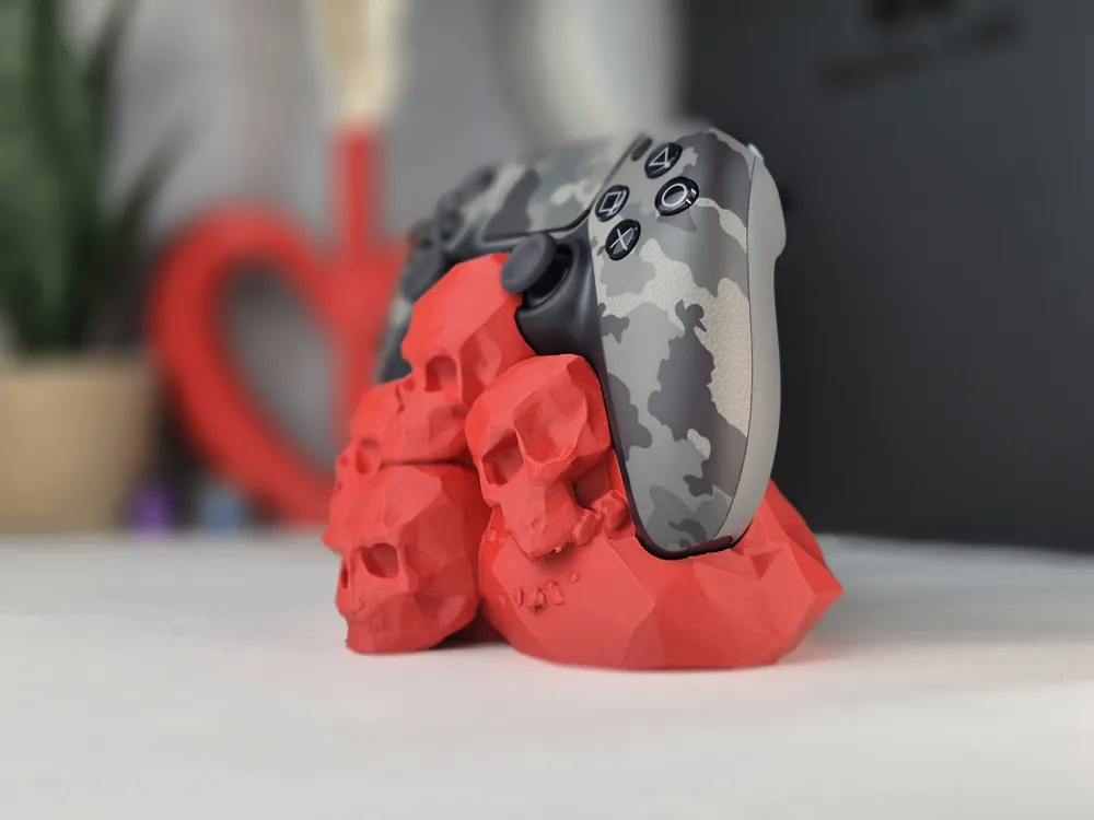PS5 Controller Skull Holder - Free 3D Print Model - MakerWorld