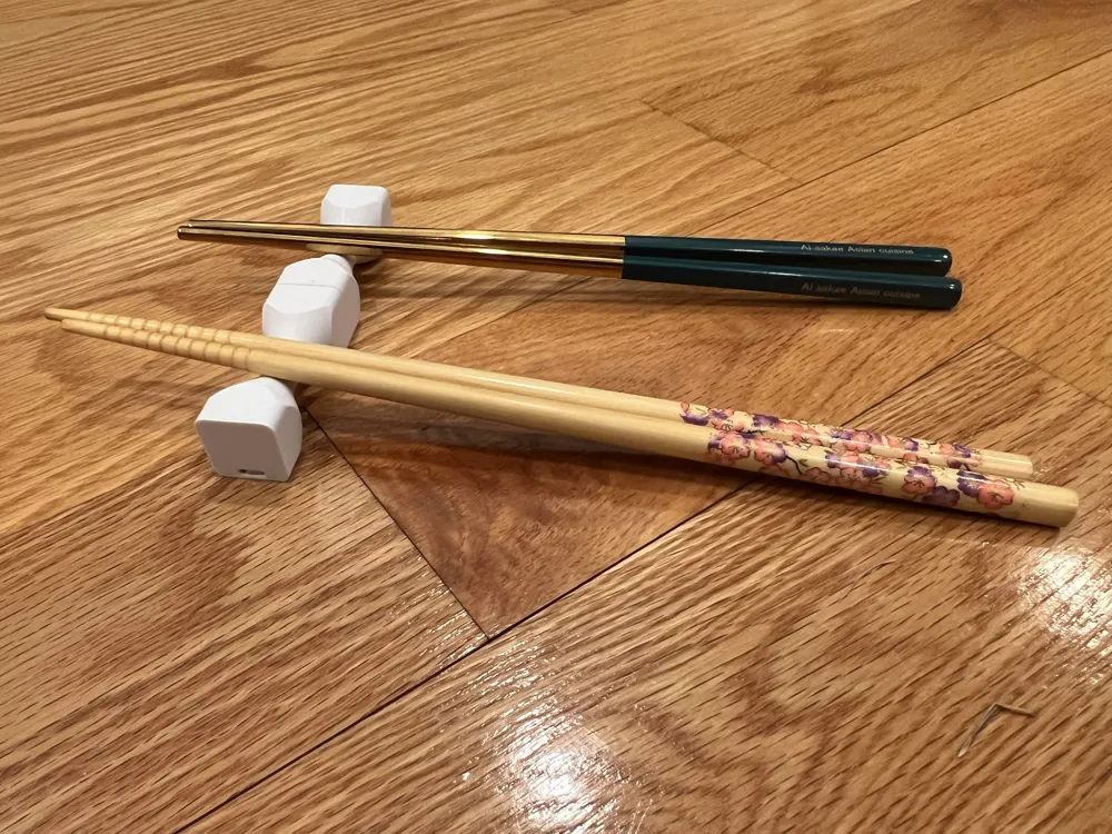 Chopstick Harmony: Simple, Stable chopstick holders with optional ...