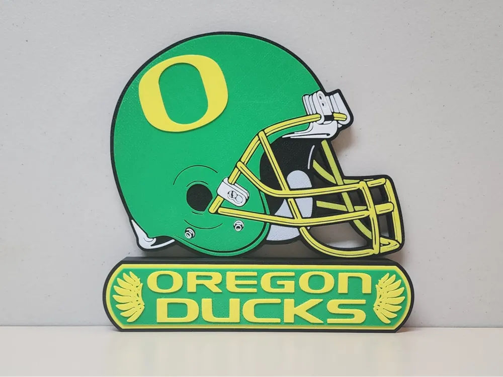 Oregon Ducks Desk or Wall Display - Free 3D Print Model - MakerWorld