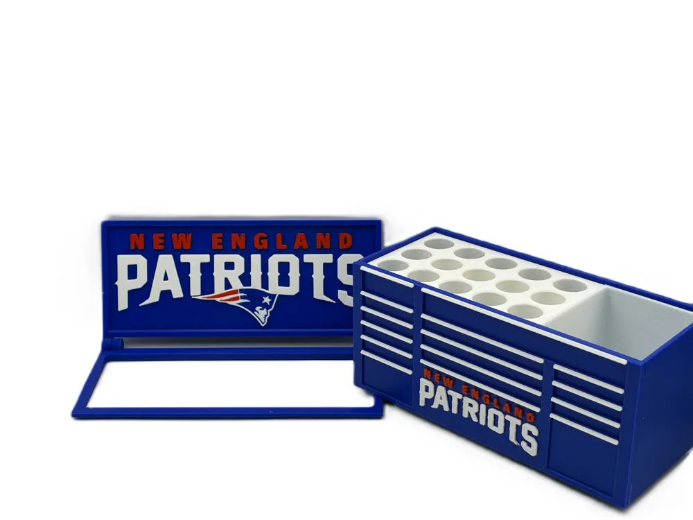 Lid - New England Patriots NFL toolbox desk pen - Free 3D Print Model ...