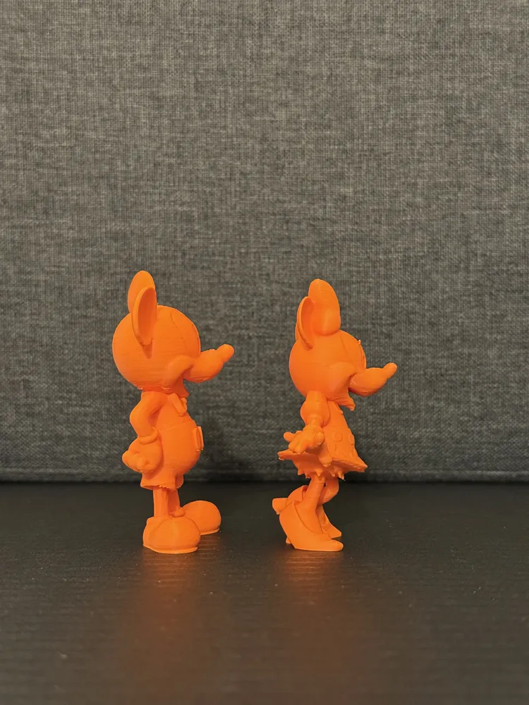 Mickey & Minnie mouse cartoon duo - Free 3D Print Model - MakerWorld
