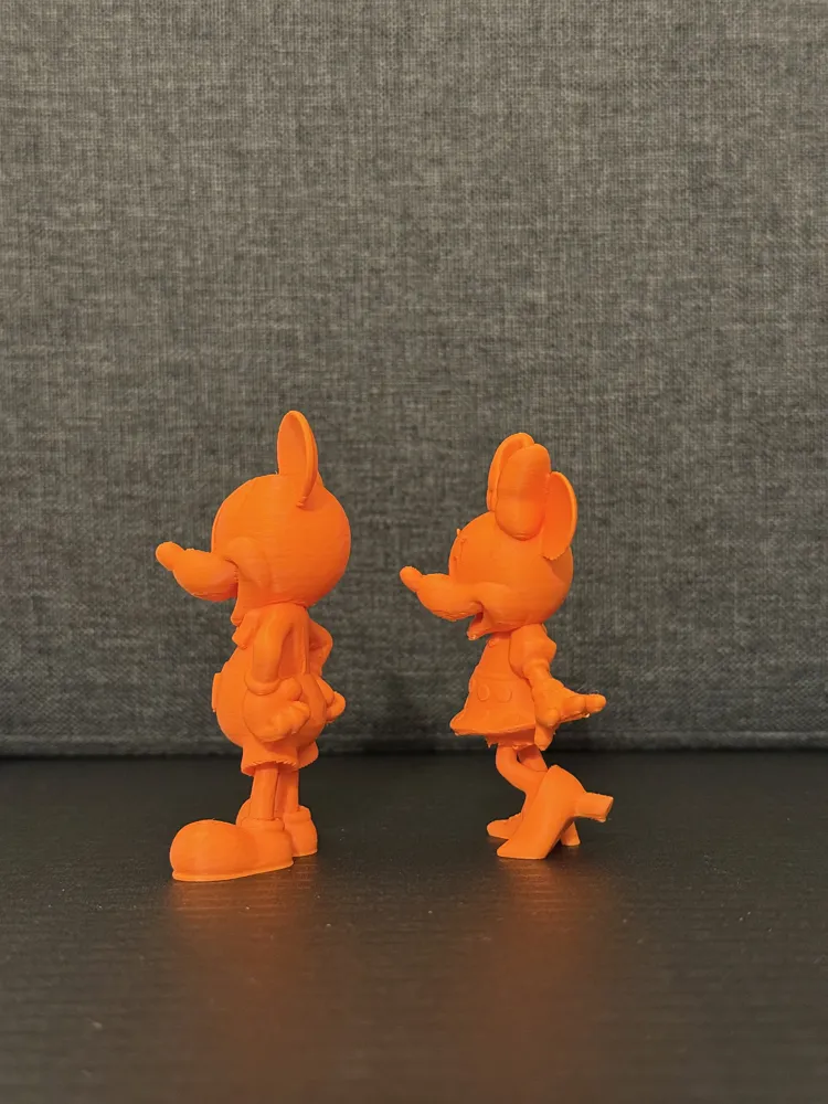 Mickey & Minnie mouse cartoon duo - Free 3D Print Model - MakerWorld