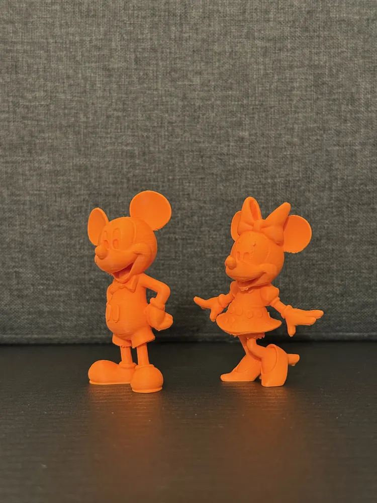 Mickey & Minnie mouse cartoon duo - Free 3D Print Model - MakerWorld