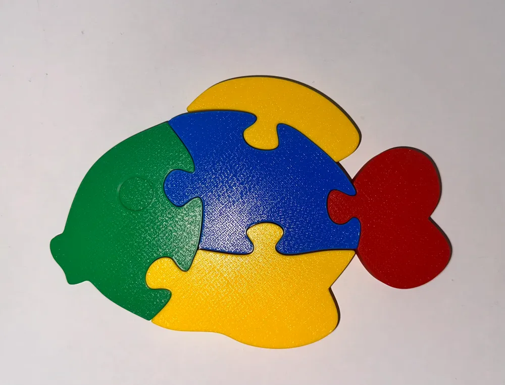 3D FISH PUZZLE FOR KIDS by MICHAL_3Dtisk - MakerWorld