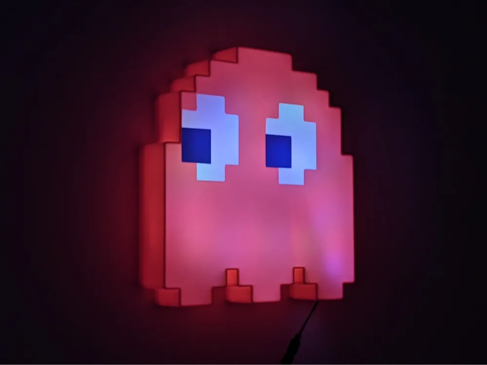 Pink Ghost Lightbox - Pac-Man by SitseroMakerWorld: Download Free 3D Models