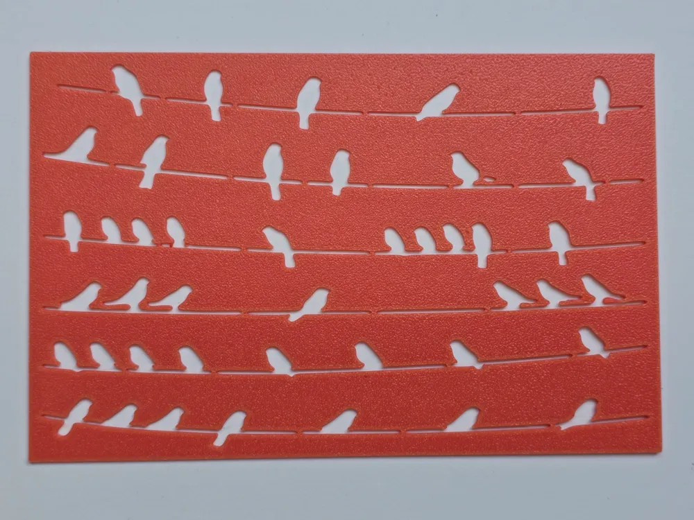 Birds On A Cord Template Stencil Craft - Free 3D Print Model - MakerWorld
