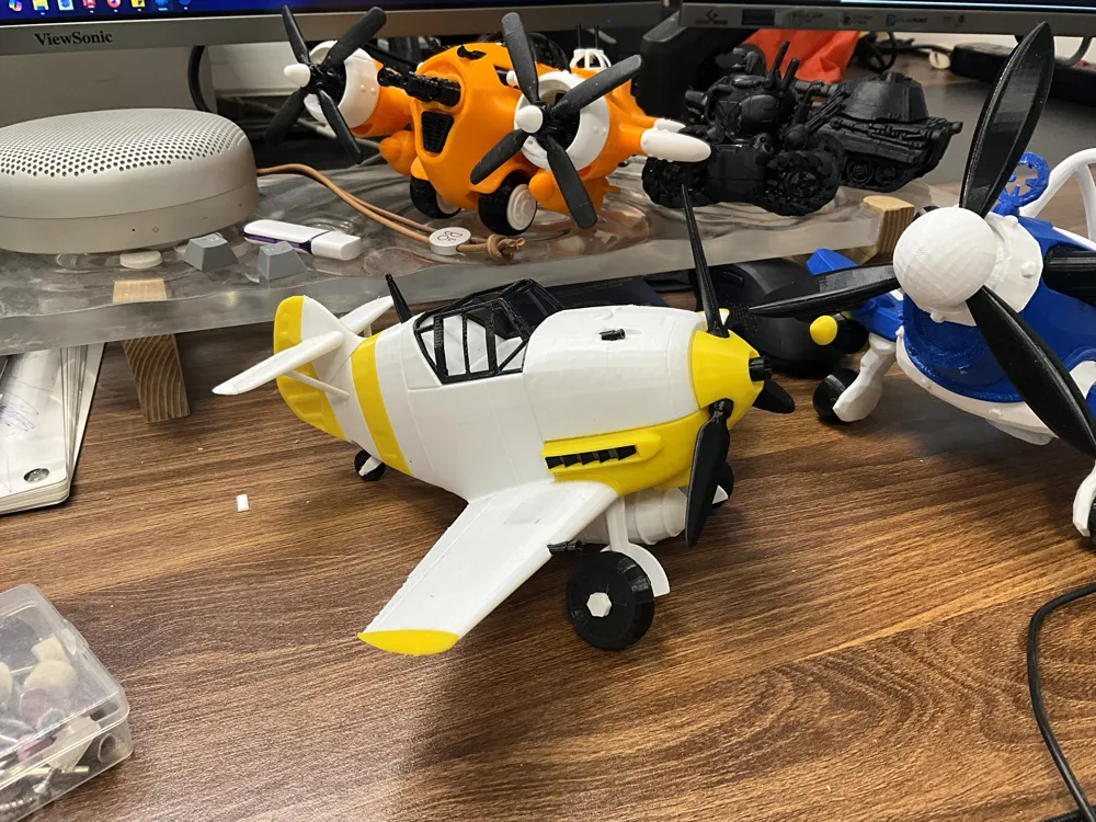 BF 109 Toon plane ( no AMS) - Free 3D Print Model - MakerWorld