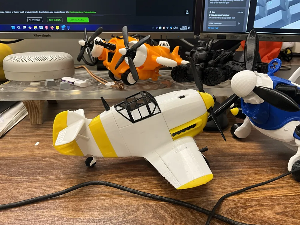 BF 109 Toon plane ( no AMS) - Free 3D Print Model - MakerWorld