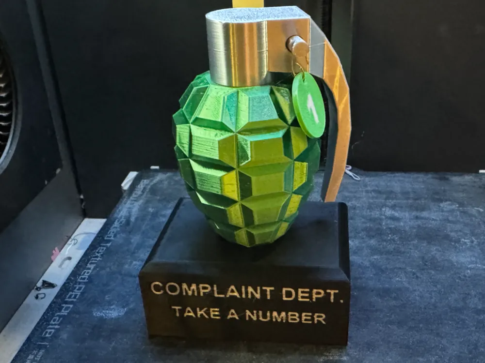 take a number grenade by mrshep08 - MakerWorld