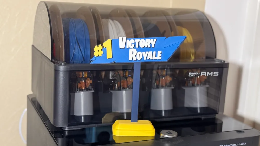 Victory Royale Trophy - NO AMS & NO GLUE - Free 3D Print Model - MakerWorld