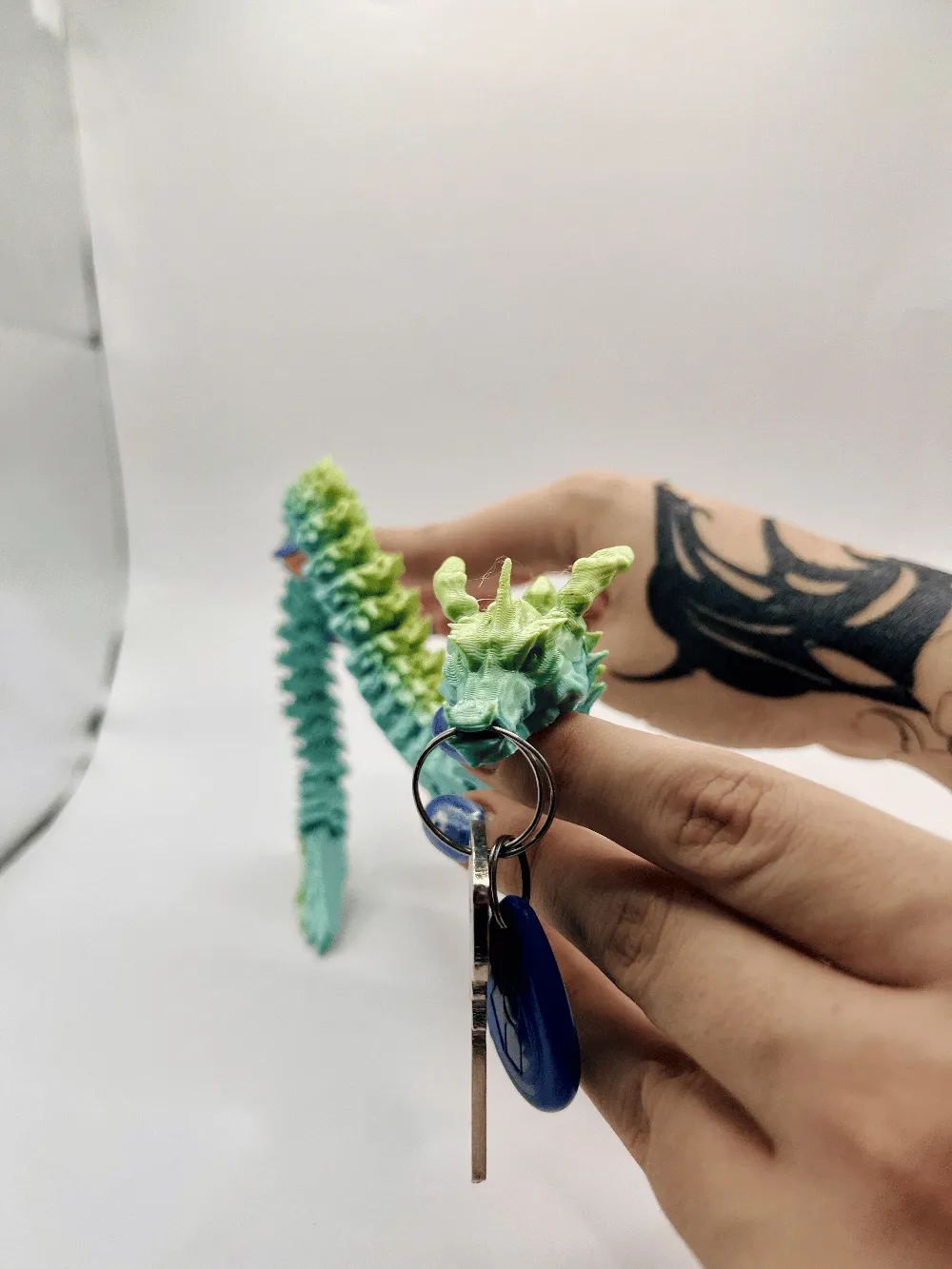 Crystallized Articulated Flexi Keychain Dragon by ACSPARK3D MakerWorld ...