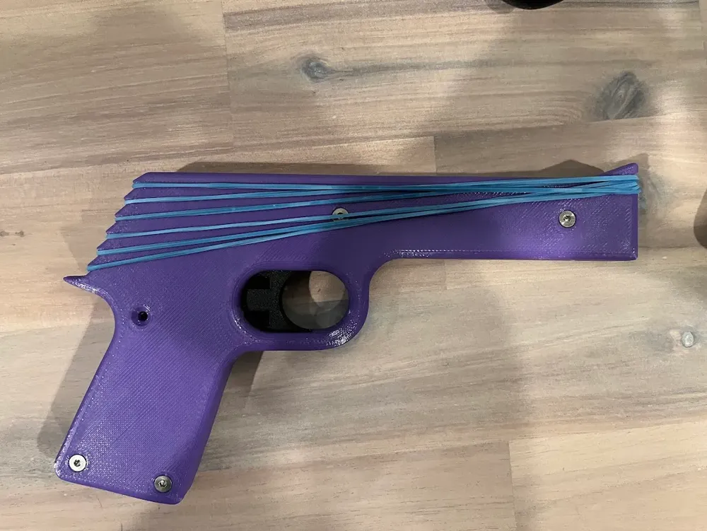 6 Shot Rubber Band Gun - Free 3D Print Model - MakerWorld