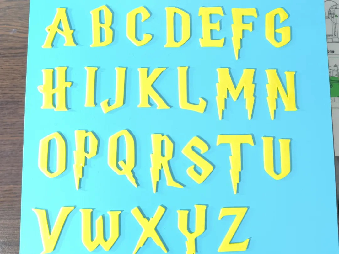 Harry Potter style Font Alphabet - Free 3D Print Model - MakerWorld