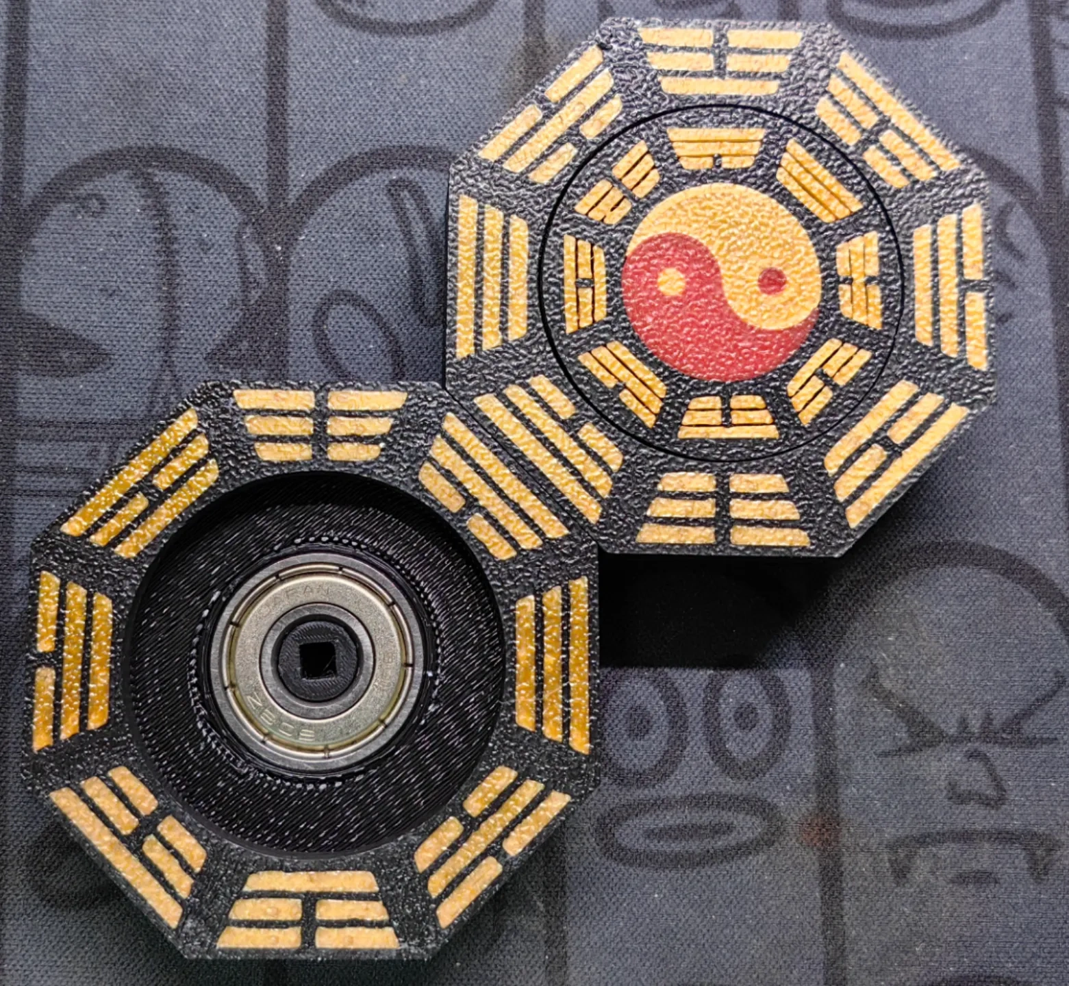 Bagua Finger Spinner (608 Bearing Version) by 旷野 - MakerWorld