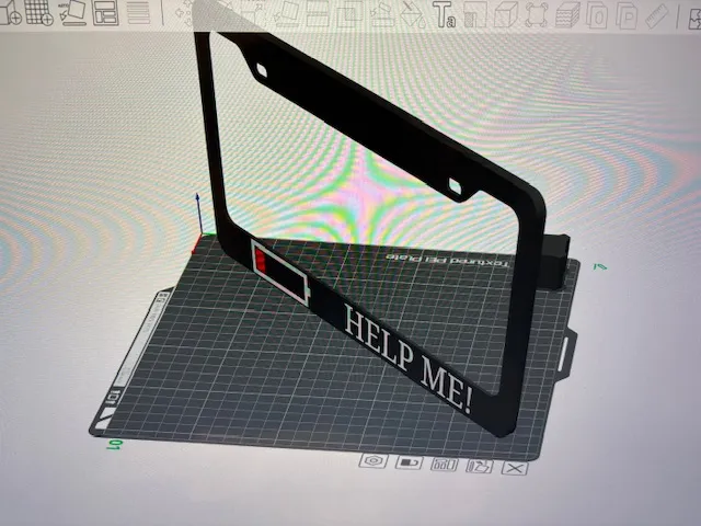 HELP ME! License Plate Frame by SUP? MakerWorld: Download Free 3D Models
