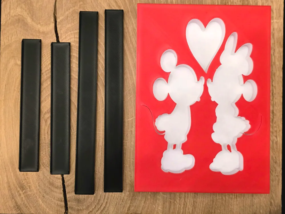 Valentine's Mickey Mouse and Mini poop frame by Goomol DIY - MakerWorld