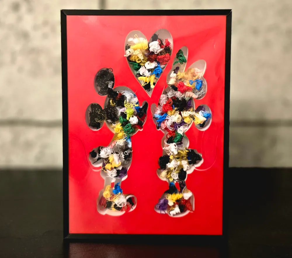 Valentine's Mickey Mouse and Mini poop frame by Goomol DIY - MakerWorld
