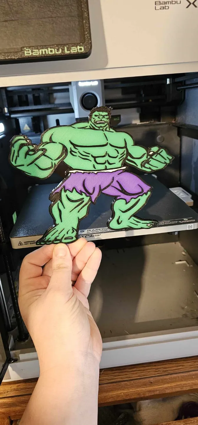 Hulk Wall/Door Art (No Stand) by Red Feather Designs - MakerWorld