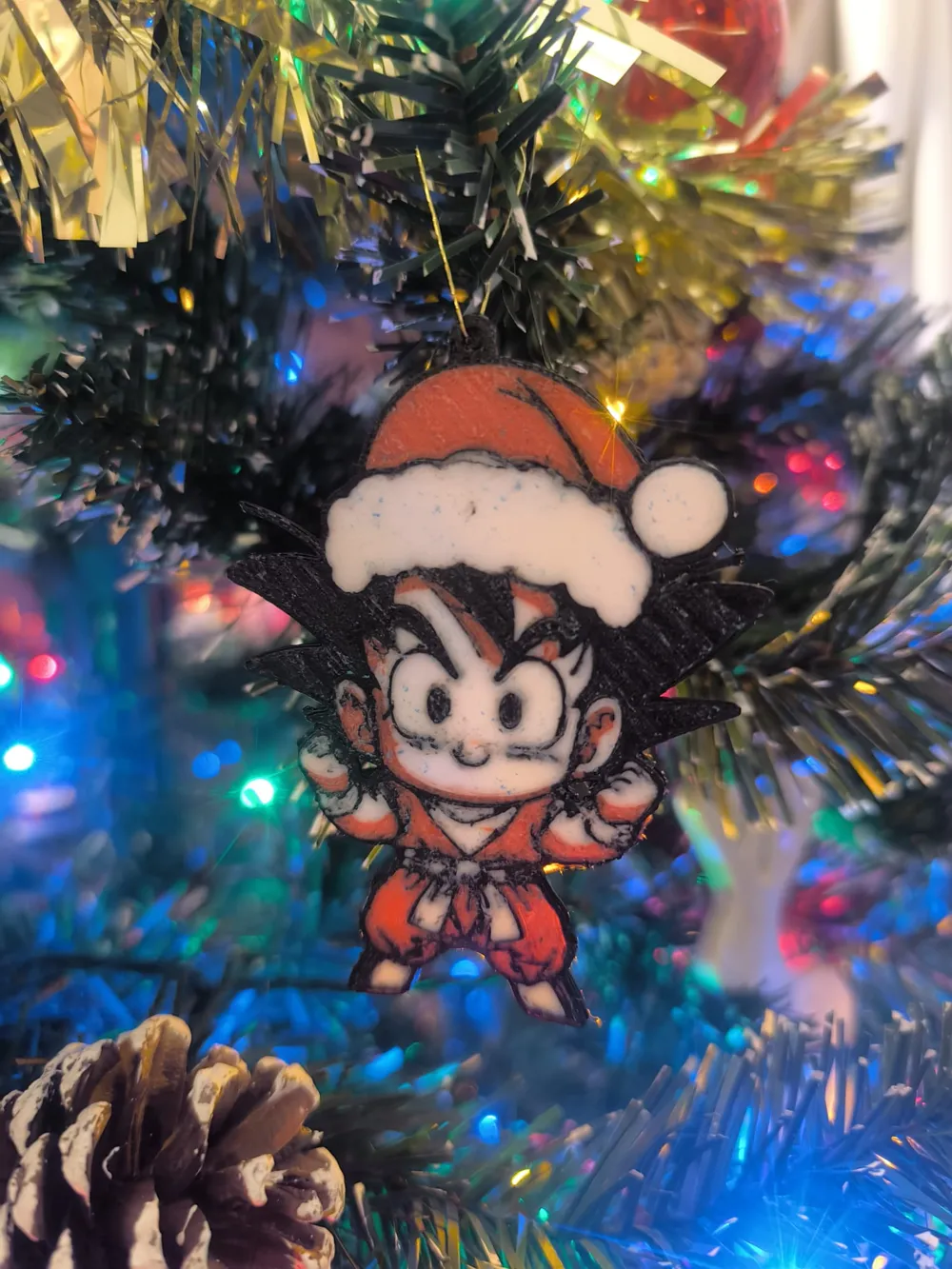 Dragon Ball Goku Santa Hat Ornament - Christmas - Free 3D Print Model ...