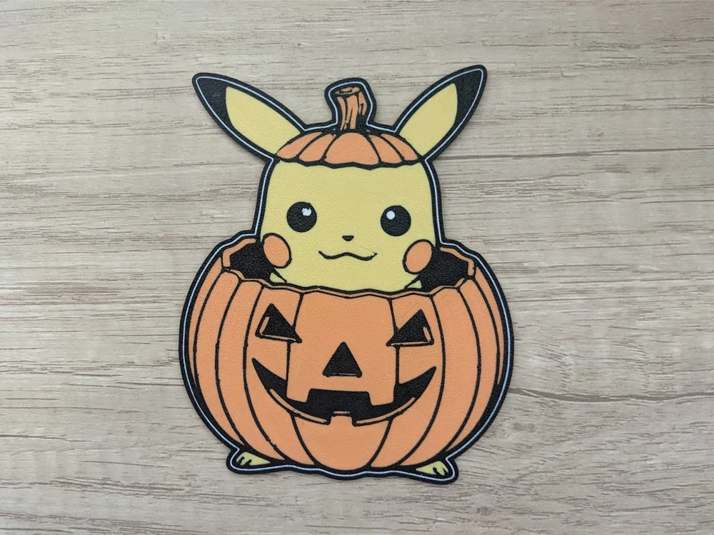 Pikachu Halloween Jack-O-Lantern Costume Wall Art by Sitsero - MakerWorld