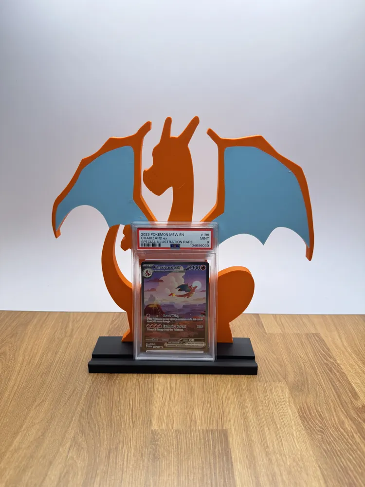 Charizard Pokemon card display - Free 3D Print Model - MakerWorld