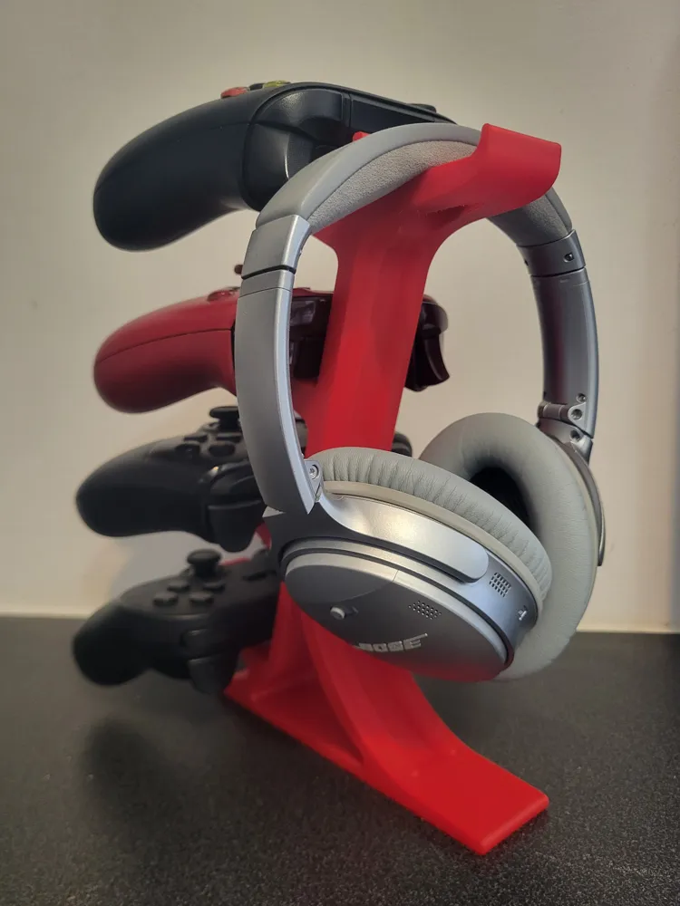 4 Controller & Headset Vertical Stand - Free 3D Print Model - MakerWorld