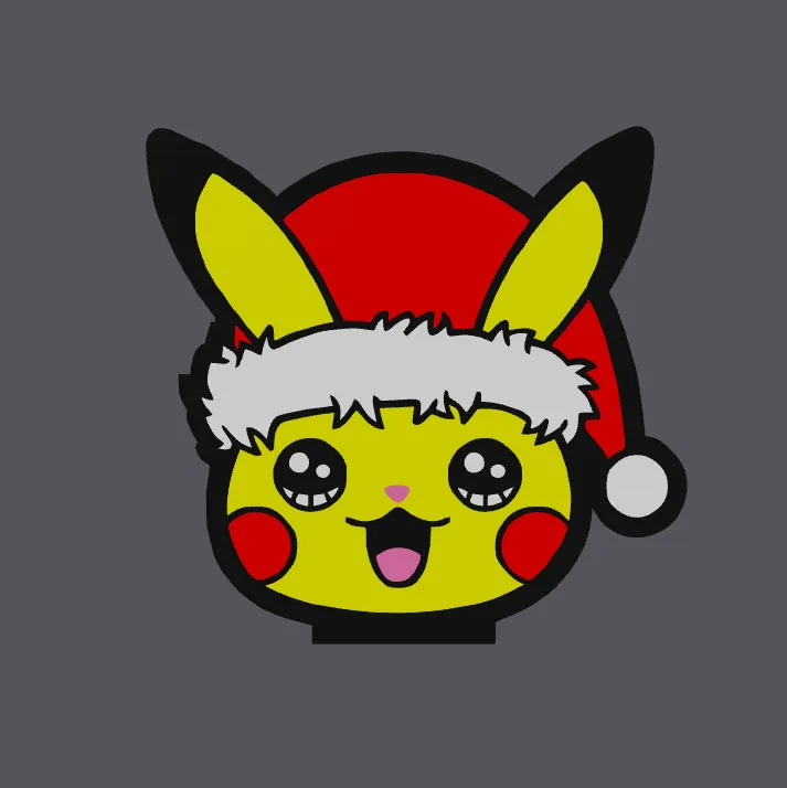 Christmas Pikachu - 2D Wallart by Love Prints - MakerWorld