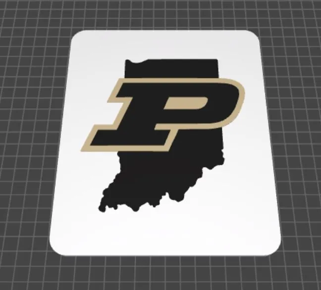 Purdue logo over Indiana by CHurc MakerWorld: Download Free 3D Models