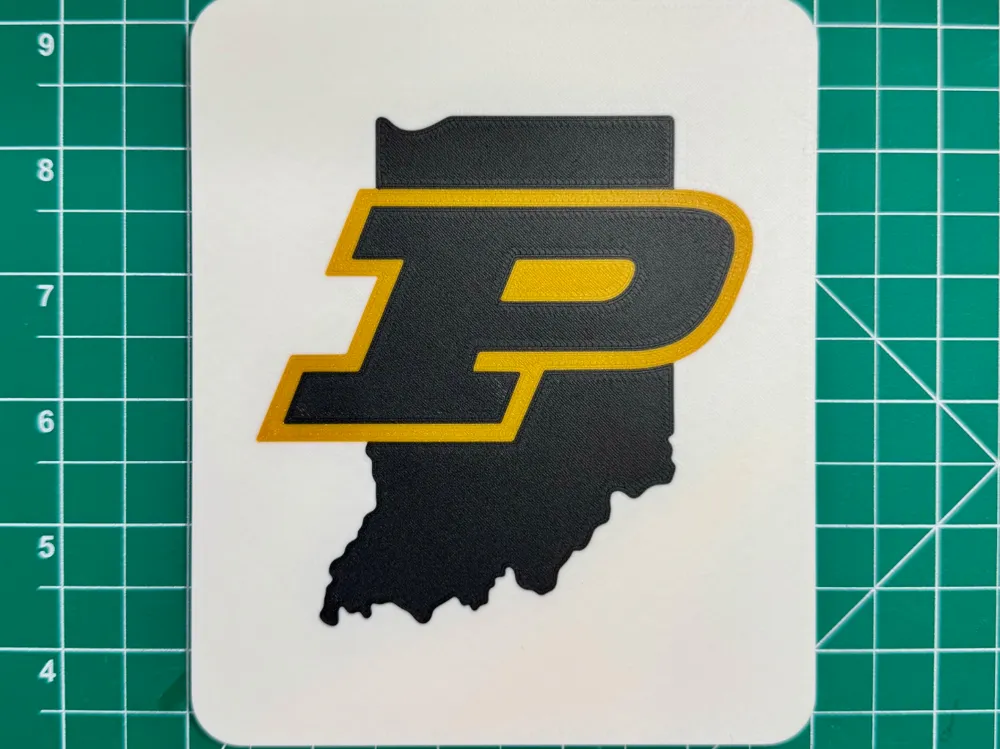 Purdue logo over Indiana by CHurc MakerWorld: Download Free 3D Models