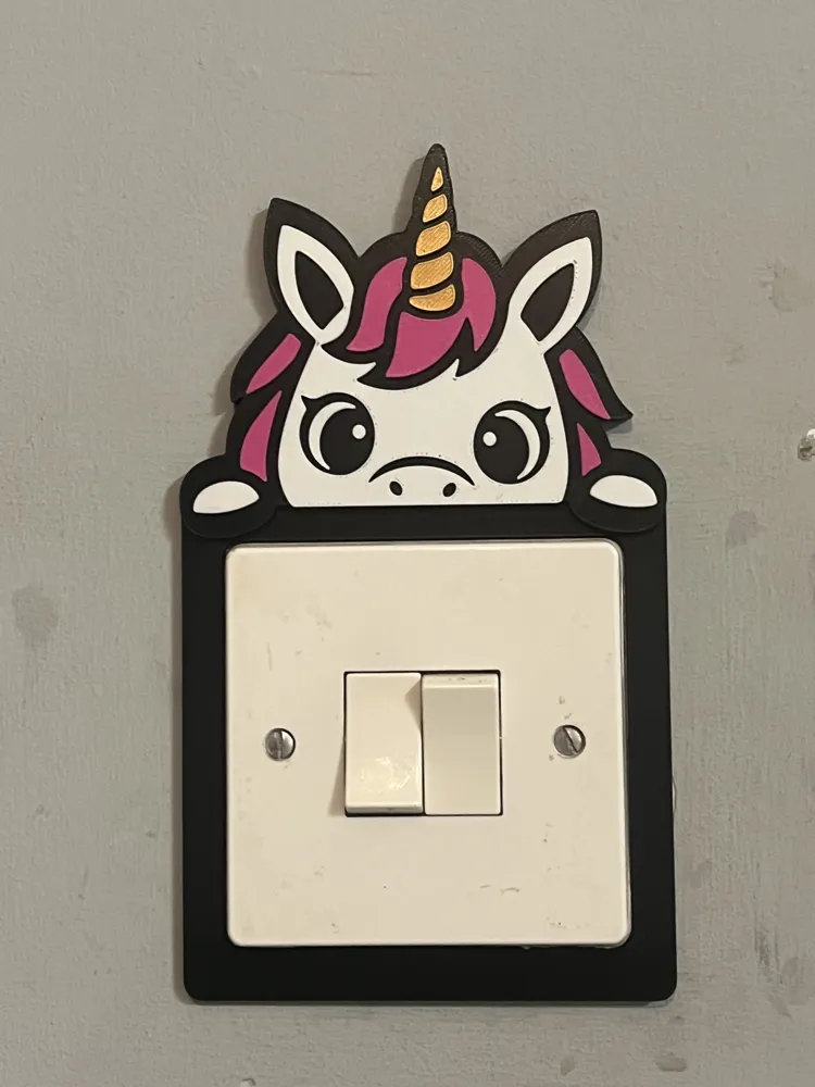 Unicorn uk light switch wall art by Morganja MakerWorld: Download Free ...