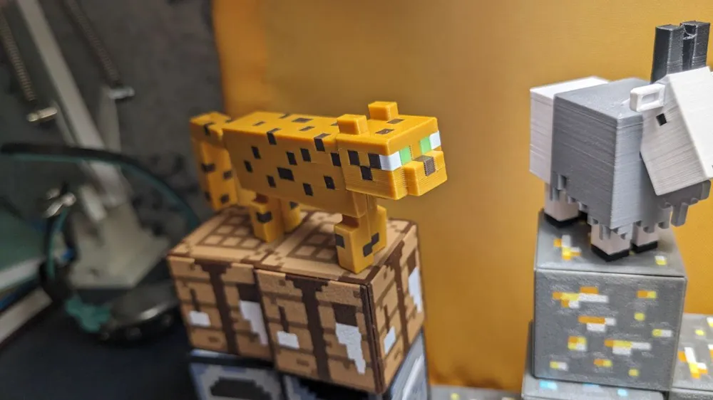 Minecraft Ocelot Articulated - Free 3D Print Model - MakerWorld