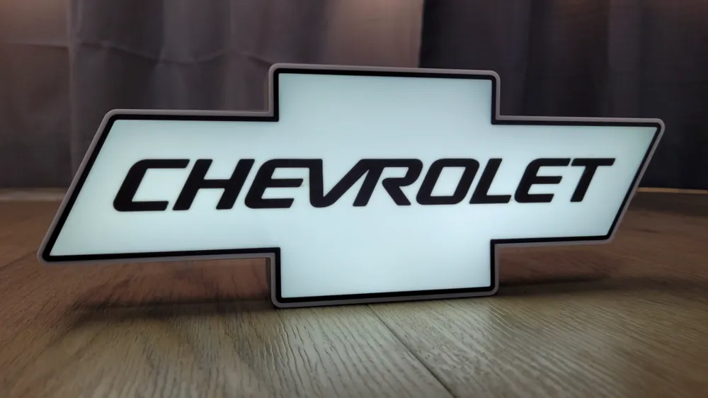 Chevrolet logo led light box by Nostalgicprints - MakerWorld