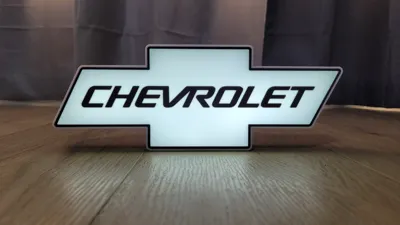 Chevrolet logo led light box by Nostalgicprints - MakerWorld
