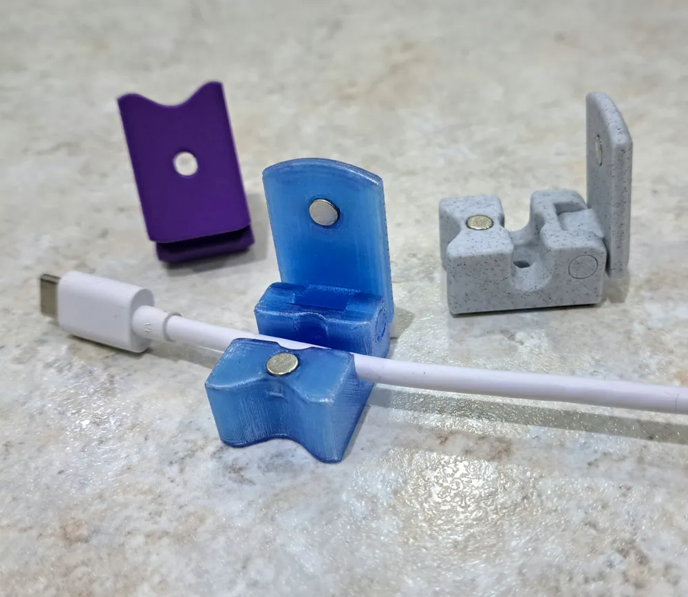 Magnetic Cable Tidy (Print in place) by SD-3D - MakerWorld