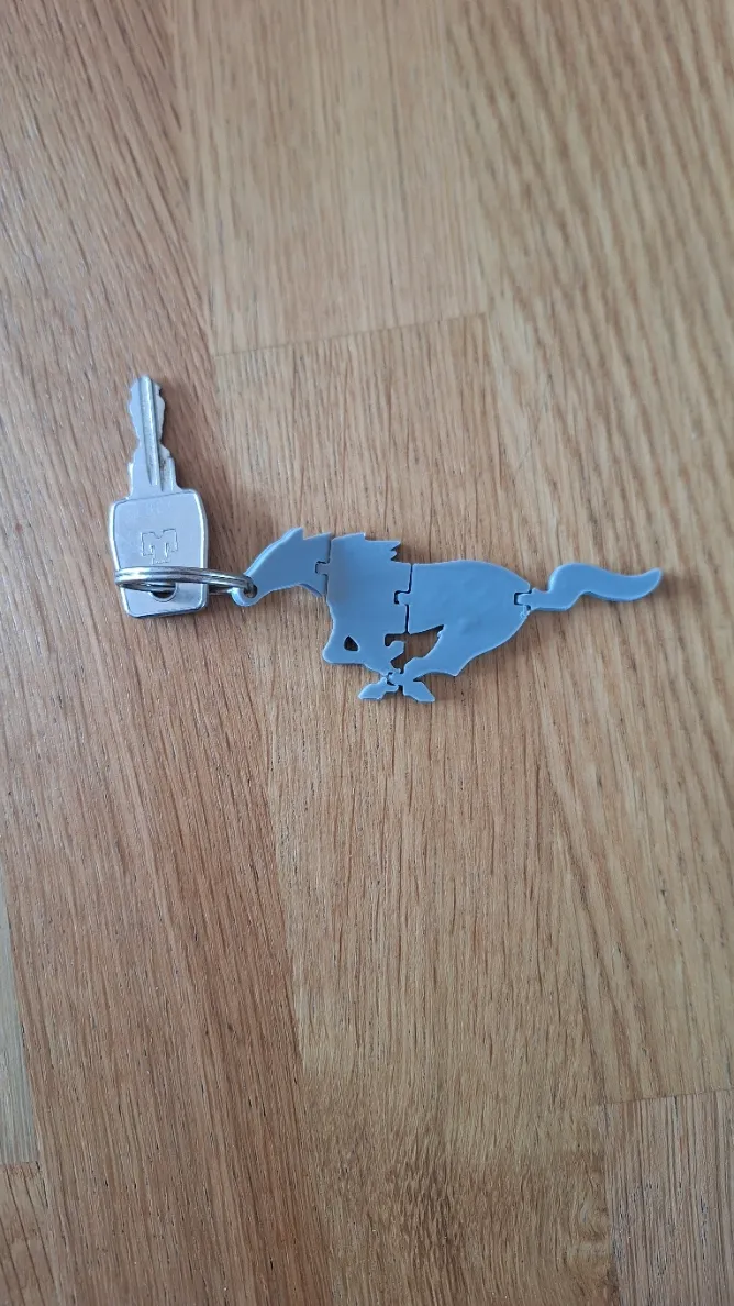 Mustang Keychain print in place by Mick23 MakerWorld: Download Free 3D ...