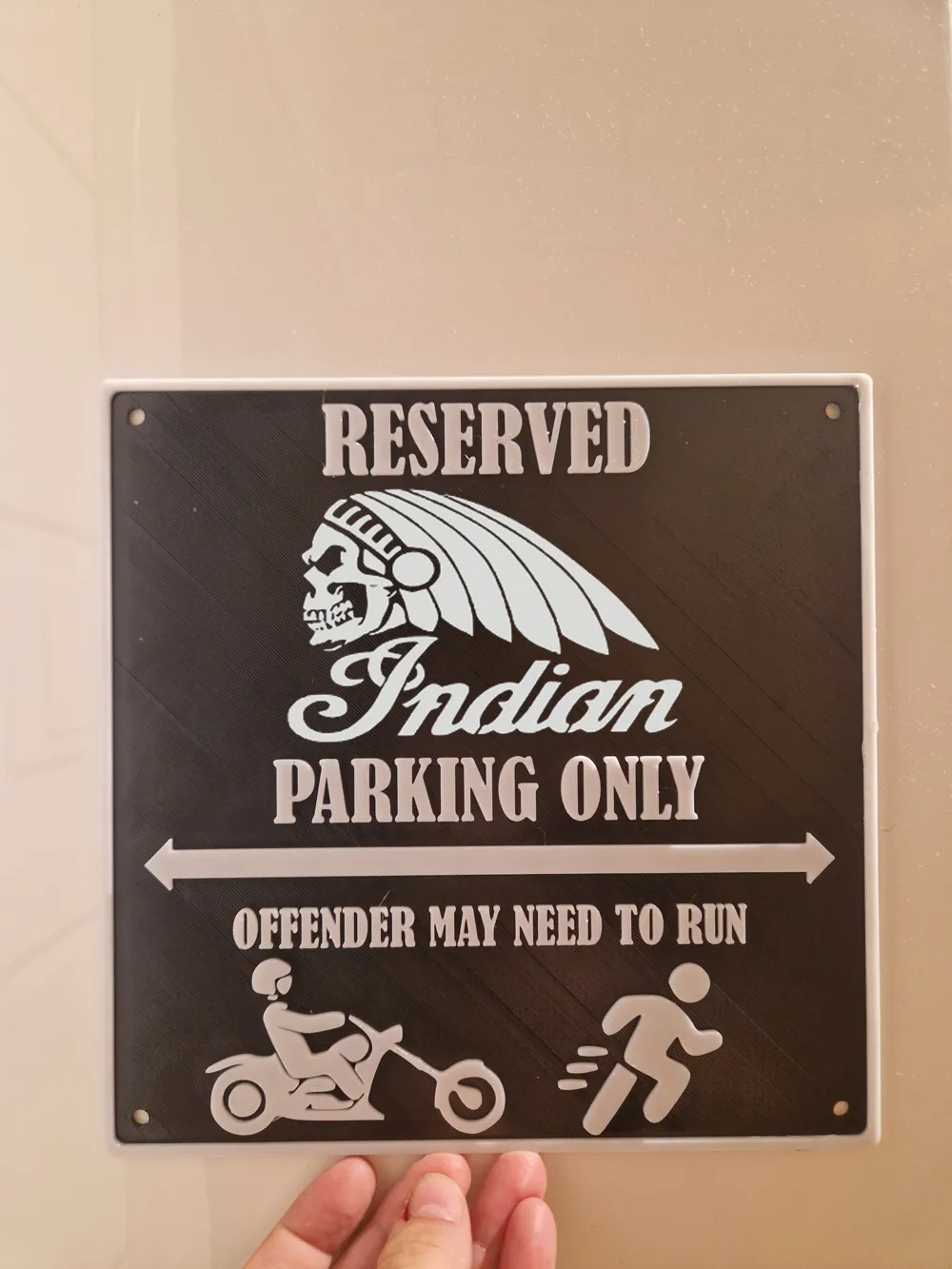 Indian MC Touring - Cruiser Parkingsign V2 by 3DPrintWolf MakerWorld ...
