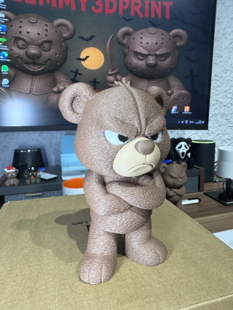 Bouncer Grumpy Bear - Free 3D Print Model - MakerWorld
