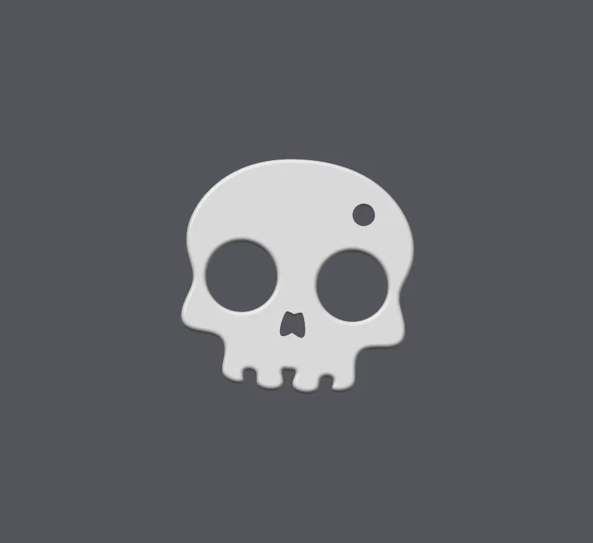 Bullet Hole Skull Keychain By Tj Makerworld